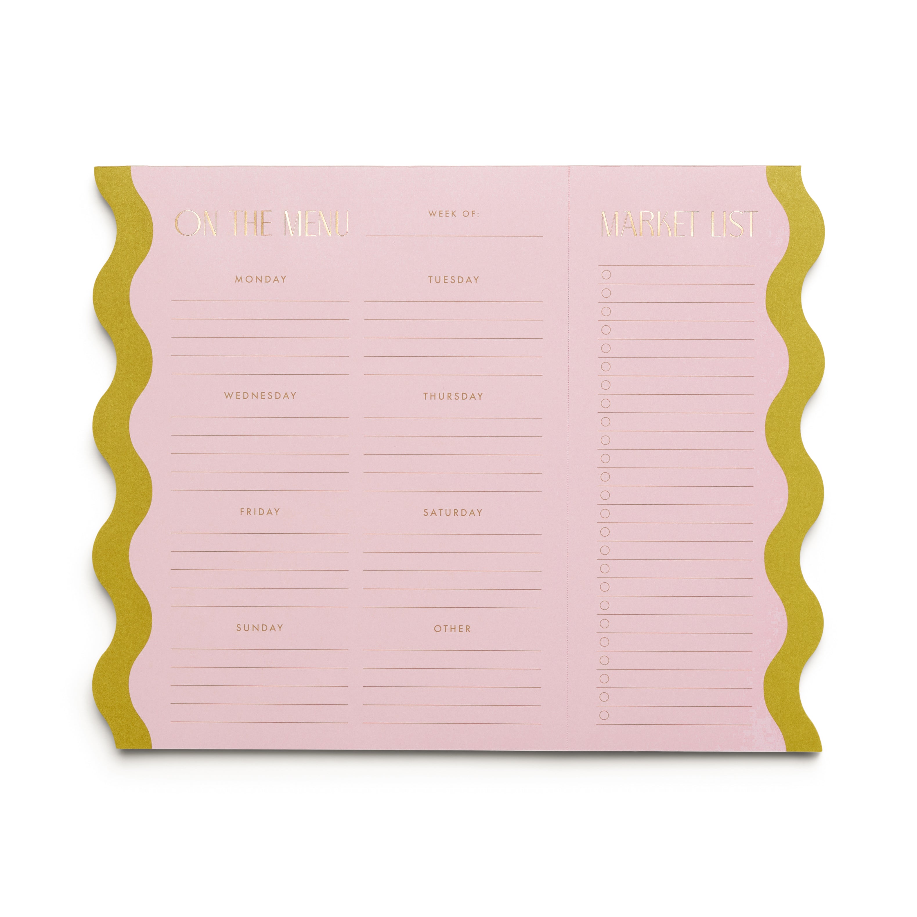 Designworks Ink – Meal Planner Pink – A4 weekly menu planner (25.4 x 2 ...