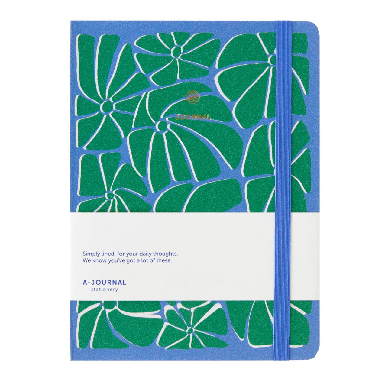 A-Journal - Notebook Arty Blue Green - A5 Lined Notebook (16 x 21.5 cm ...