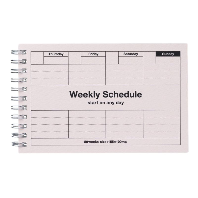 Mark's – Weekly Schedule Light Pink – Undated Weekly Planner A6 (15 x ...