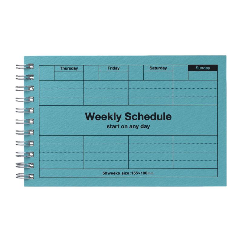 Mark's – Weekly Schedule Turquoise – Undated Weekly Planner A6 (15 x 1 ...