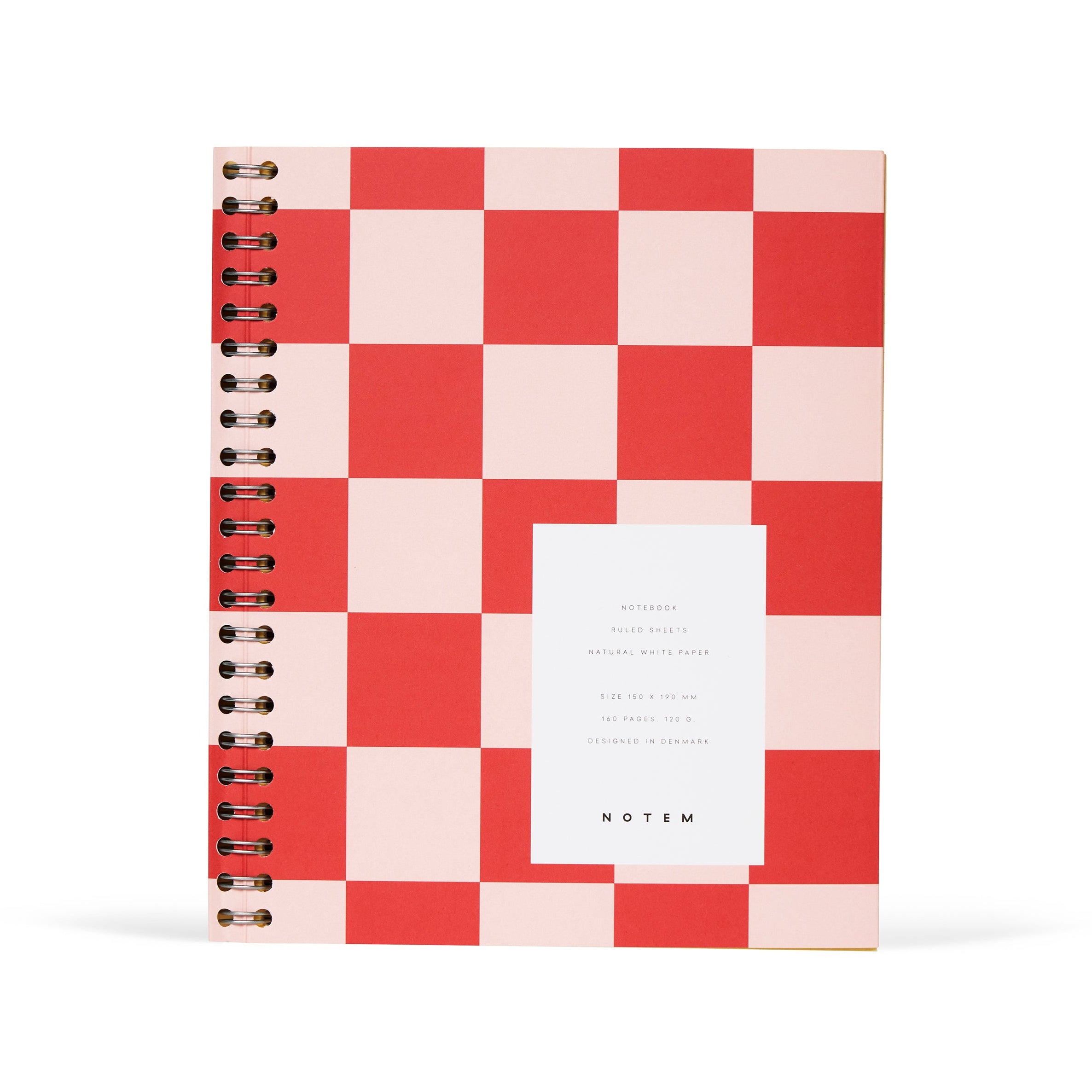 Notem Studio – Nela Orange Check – Lined and Plain Notebook A5 (15 x 1 ...