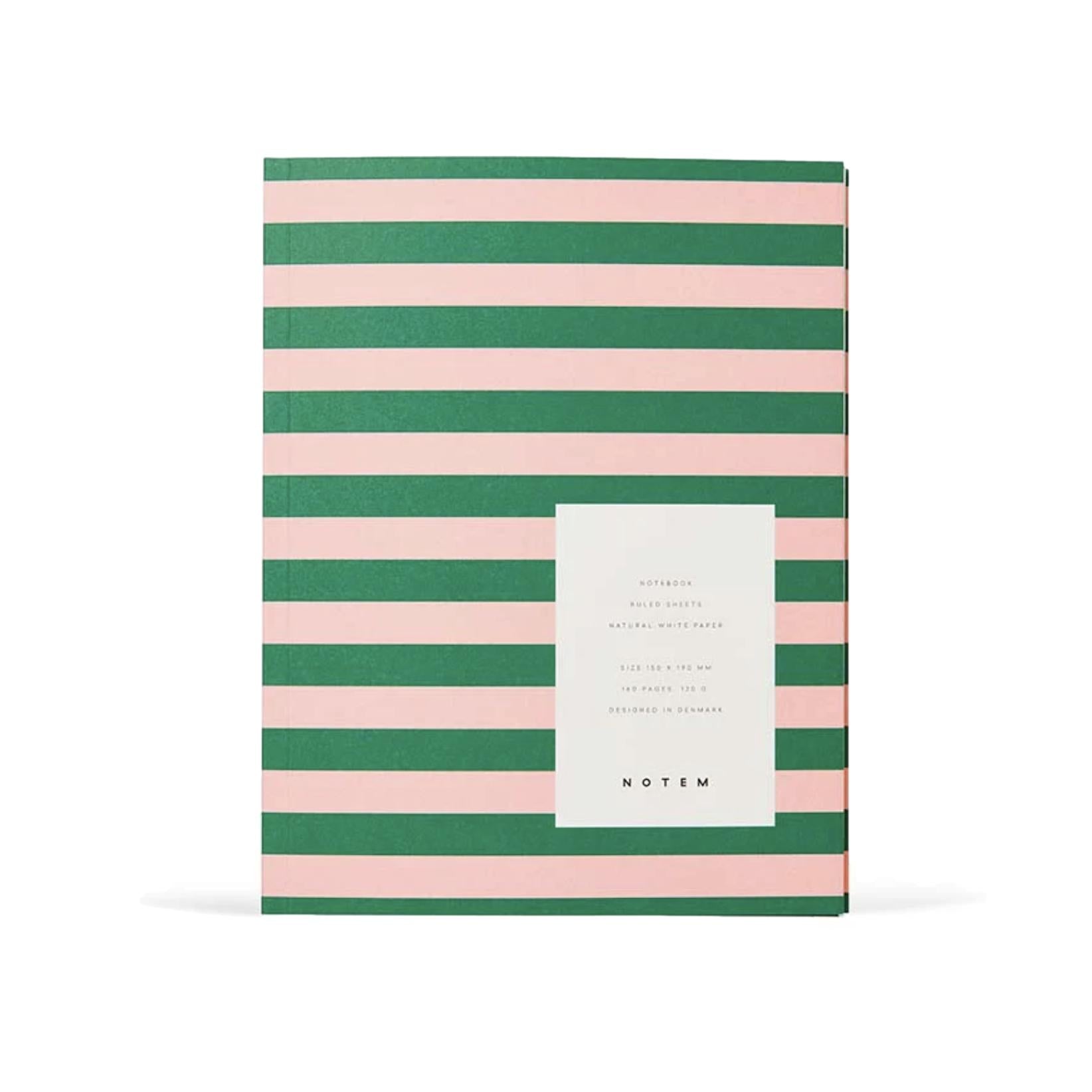 Notem Studio – Uma – Green Lined and Plain Notebook A5 (15 x 19 cm ...