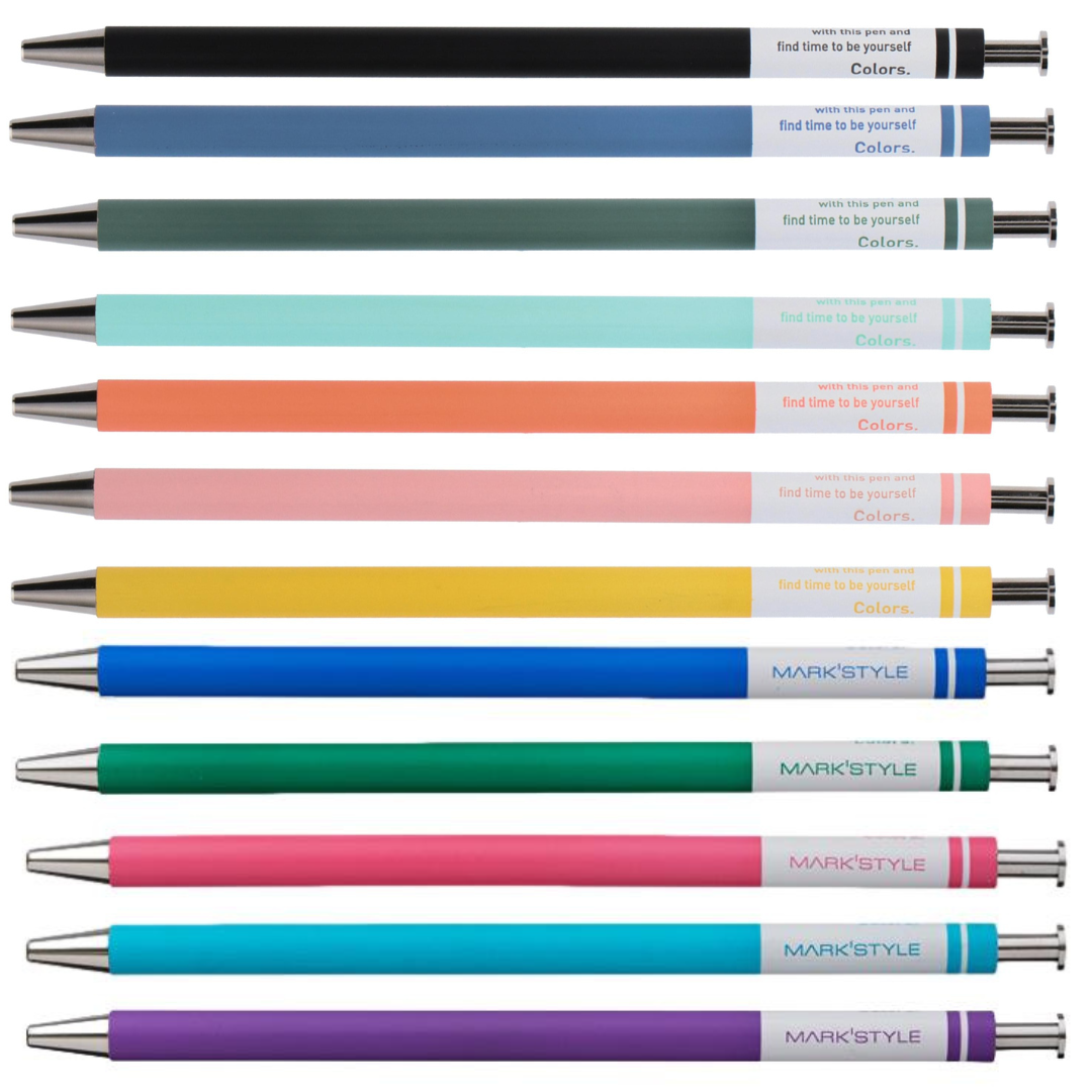Mark's – Gel Ball Pen Colors – Gel Pen 0.5 Assorted Colors (15.4 cm ...