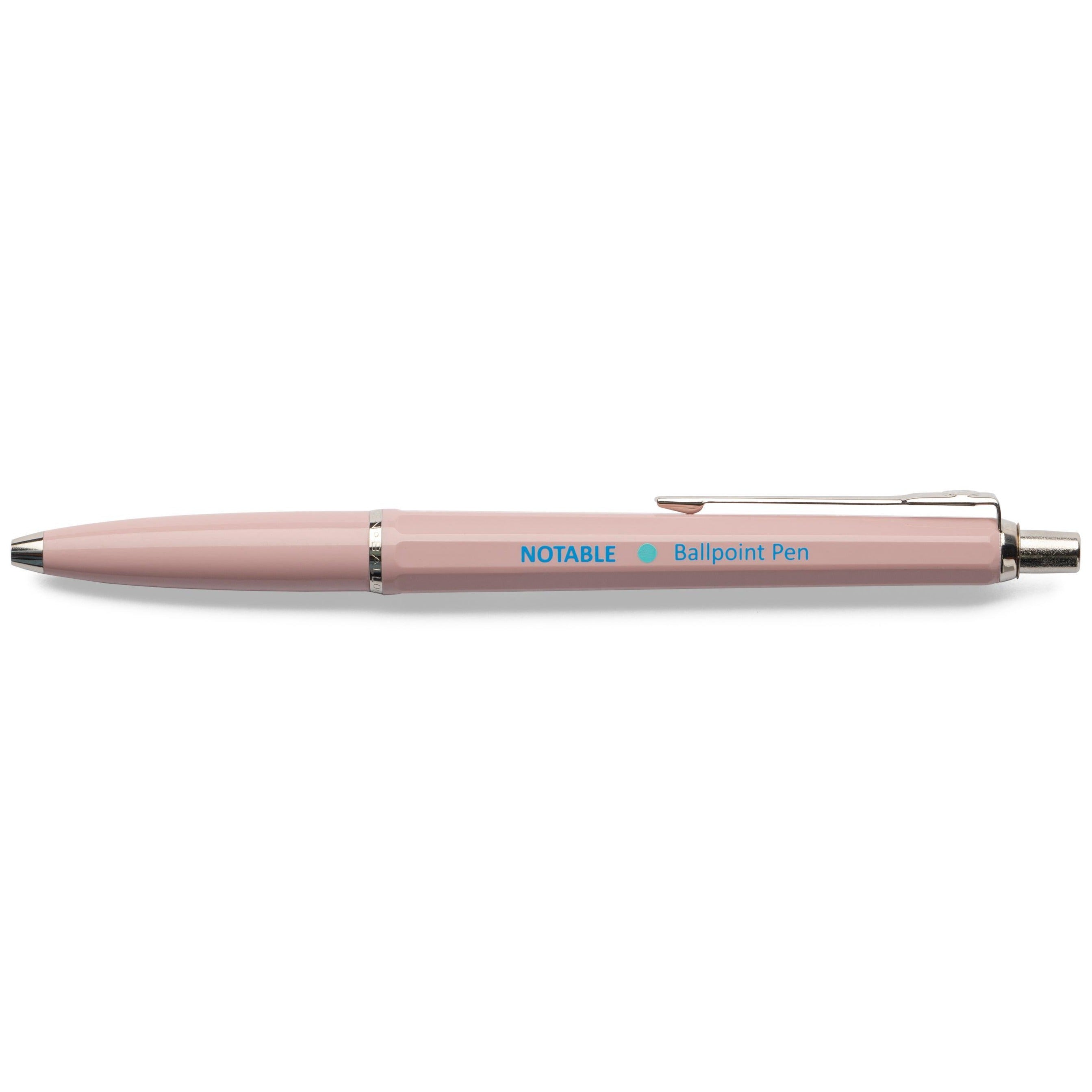 Notable Notebooks - Classic Ballpoint Pen Pink - Pink Ballpoint Pen (1 ...
