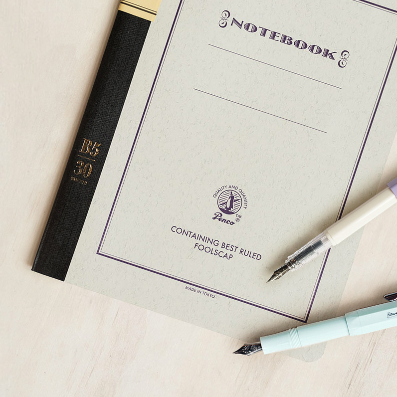 Penco - Foolscap Notebook Black - Cuaderno Rayado B5 (25,2 x 17,8cm) – Notable-Notebooks.com