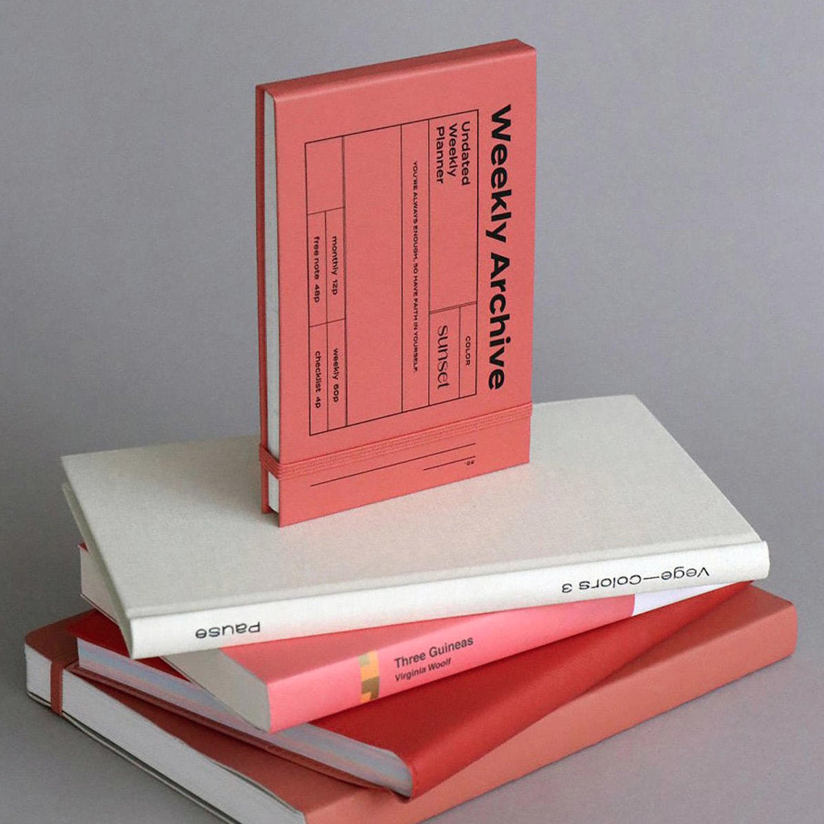 Iconic - Weekly Archive Planner Sunset – Planificador semanal rojo B7 ...