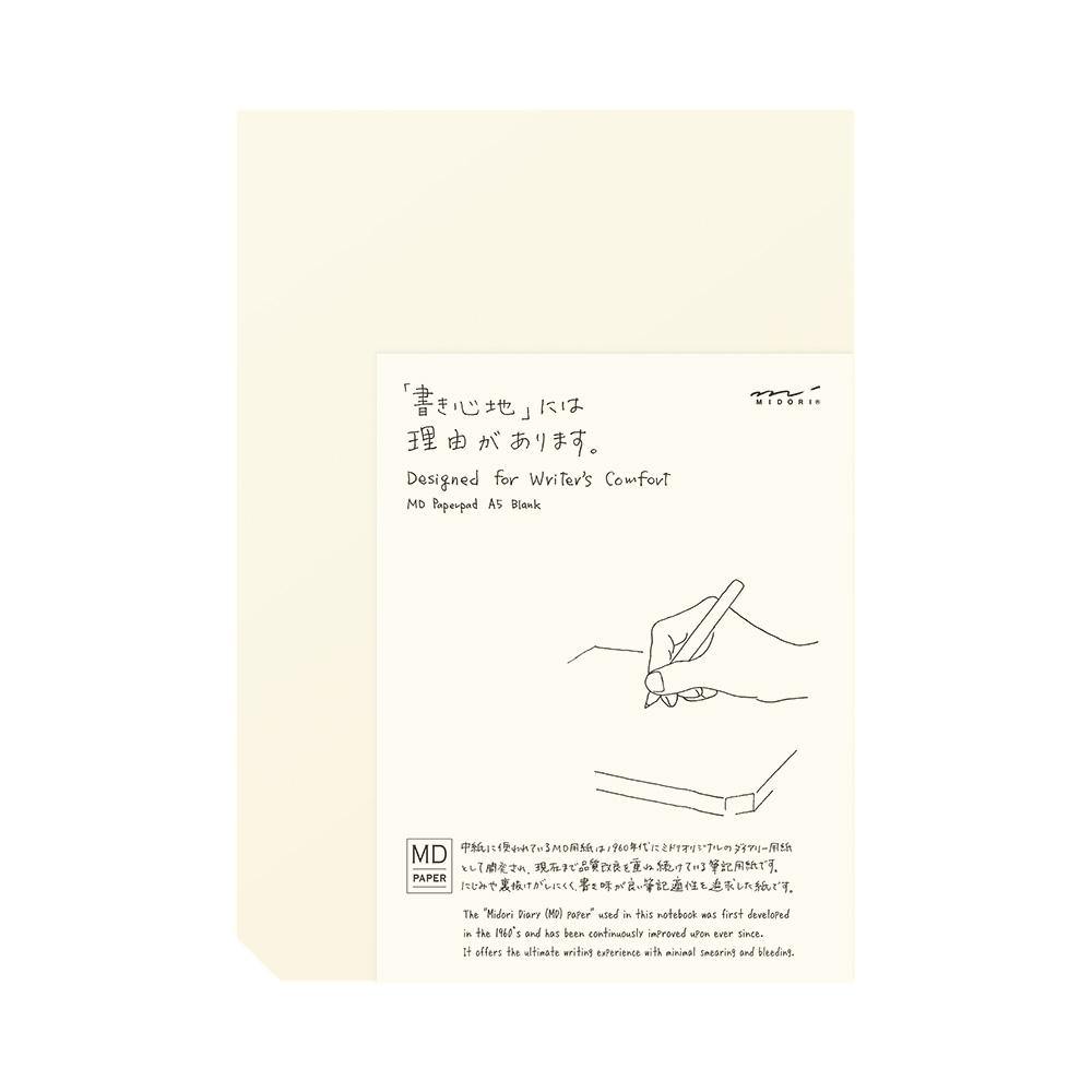 Midori MD Paper – MD Paper Pad – Bloc de Notas Liso A5 (14,8 x 21 cm ...