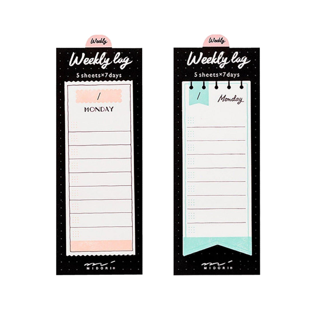 Midori – Sticky Notes Journal Weekly – Adhesive Weekly Planner (4 x 9 ...