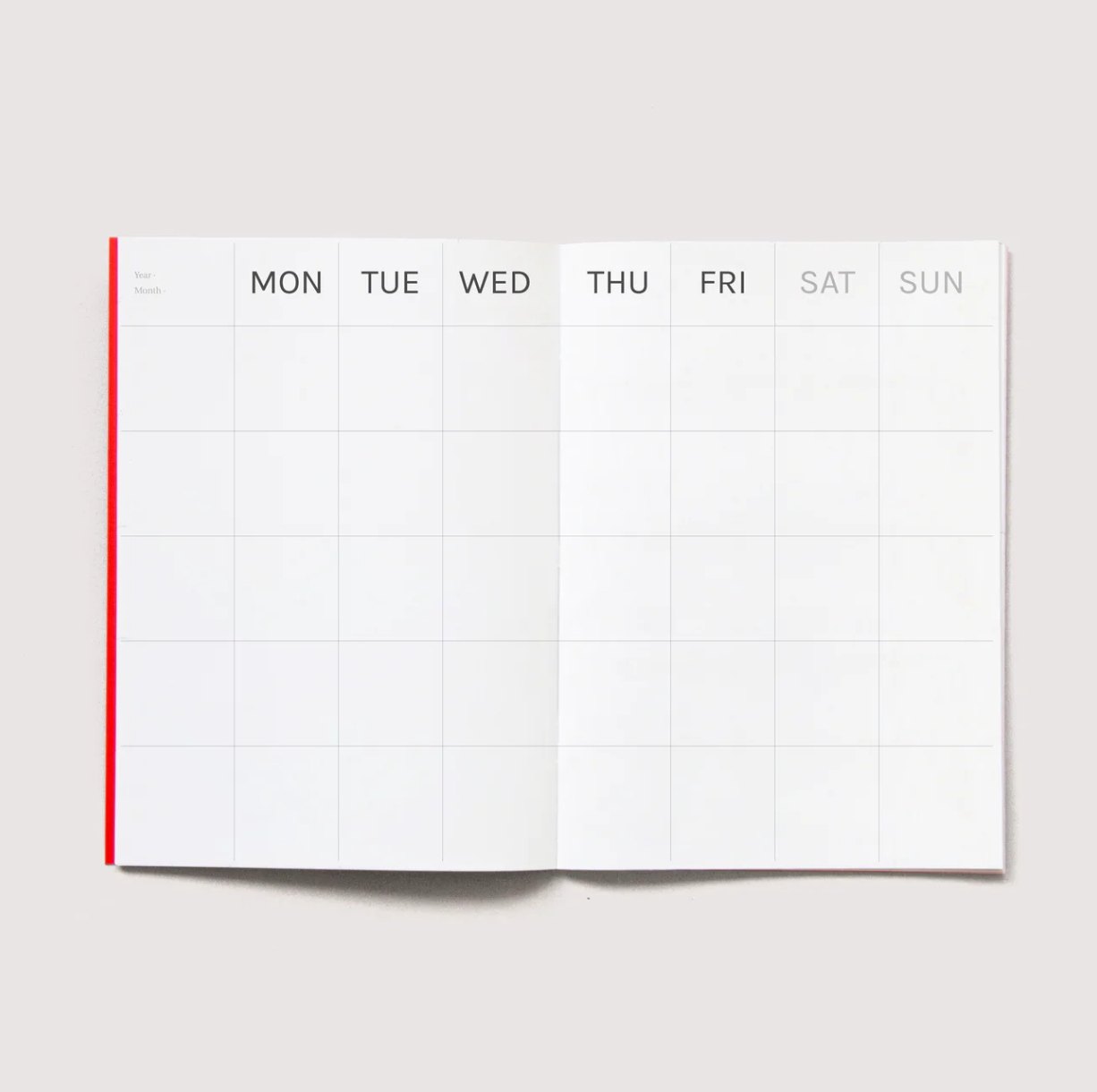 Octagon Design – Small Monthly Planner - Planificador mensual A5 Rojo ...