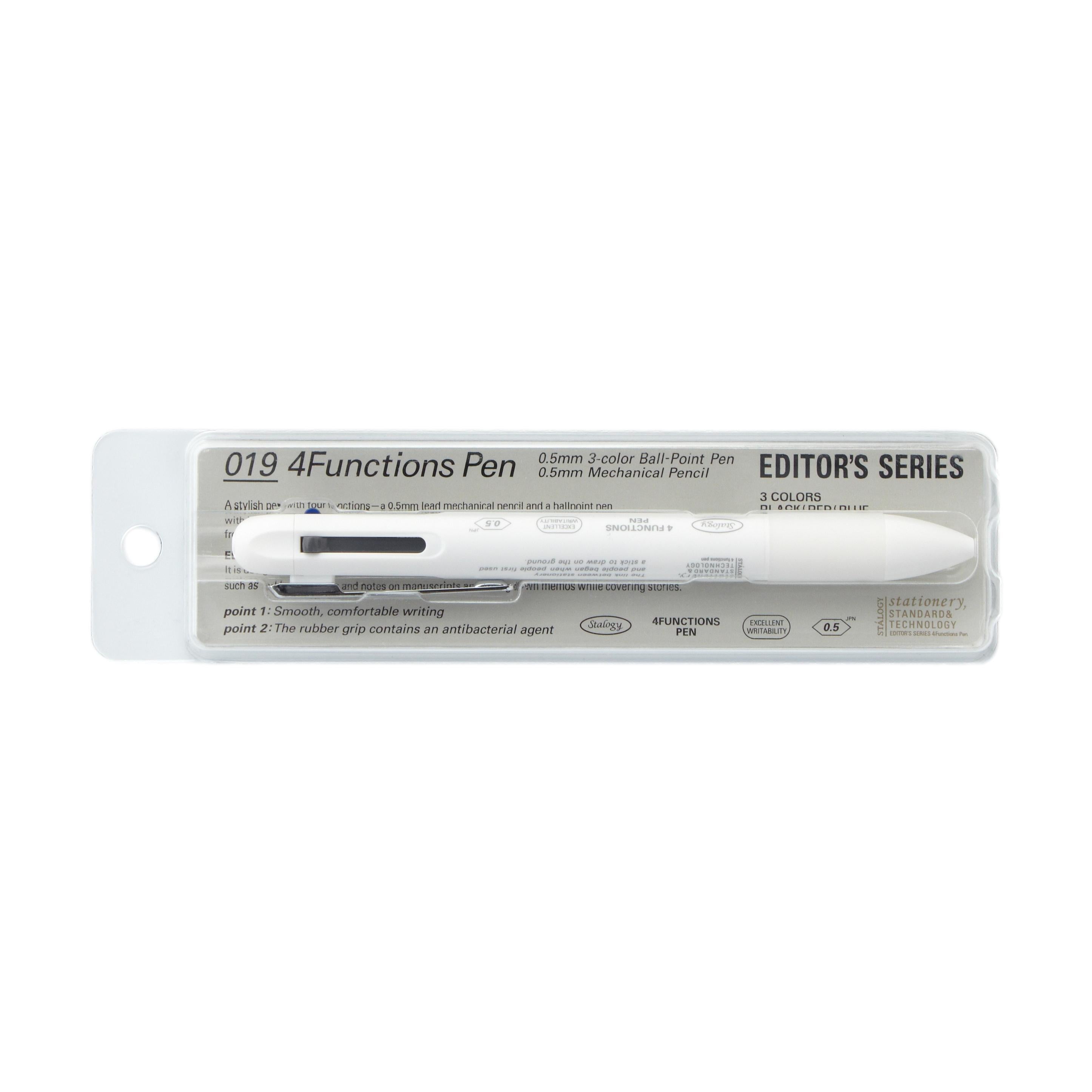 Stálogy - 4 Functions Pen White - Ballpoint pen with 3 colors and 0.5 ...