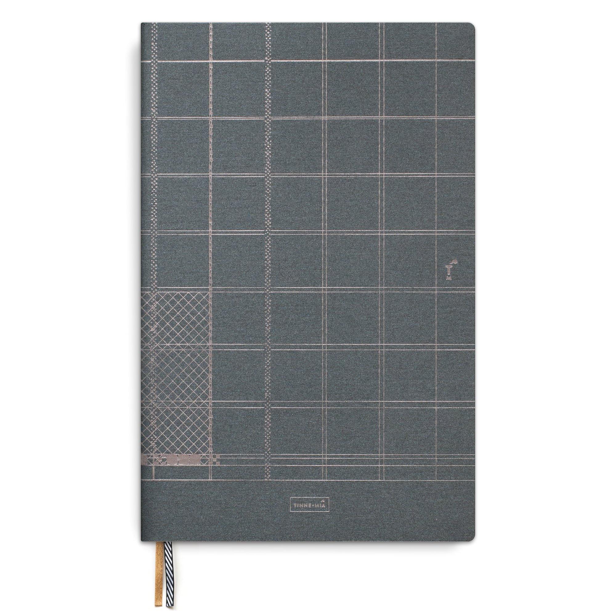 Tinne + Mia – Linen Notebook Indigo – A4 lined notebook (19 x 30 cm ...