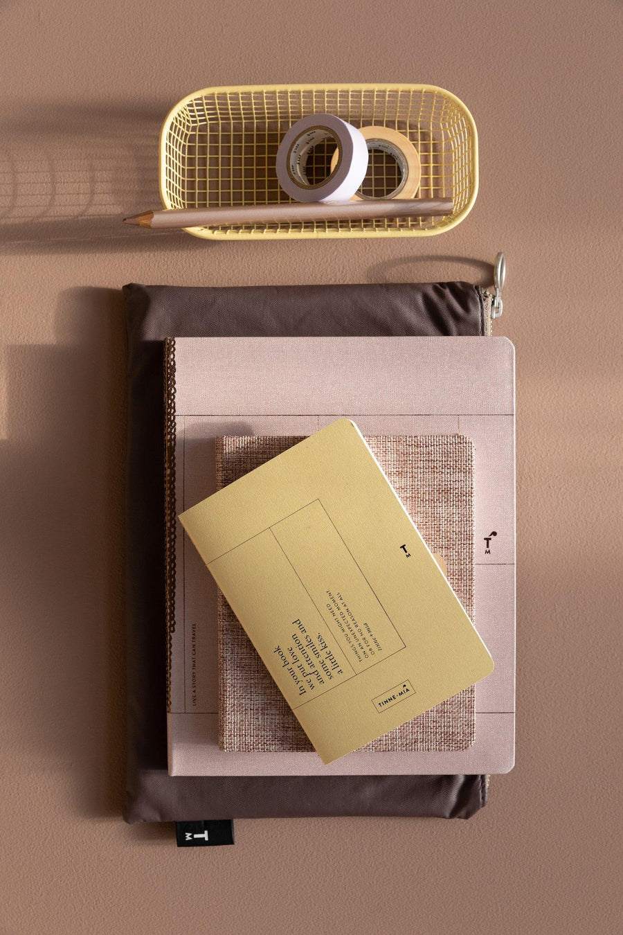 Tinne + Mia – Linen Notebook Rose Pâle – Cuaderno rayado y puntos A5 ...