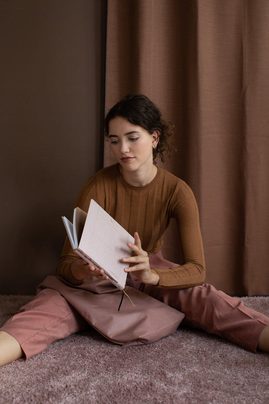 Tinne + Mia – Linen Notebook Rose Pâle – Cuaderno rayado y puntos A5 ...